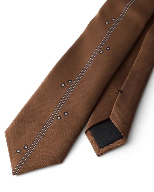 Prada Silk Neck Tie - Brown