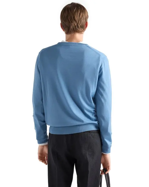 Prada Superfine Wool Crew-neck Sweater