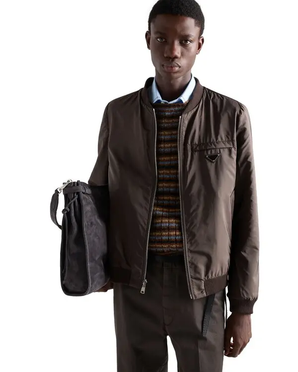 Prada Reversible Nappa Leather Bomber Jacket