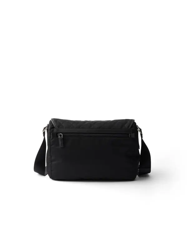 Prada Quilted Re-nylon Shoulder Bag With Saffiano Trim