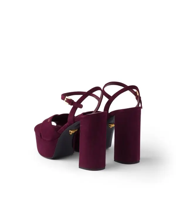 Prada Suede Platform Sandals