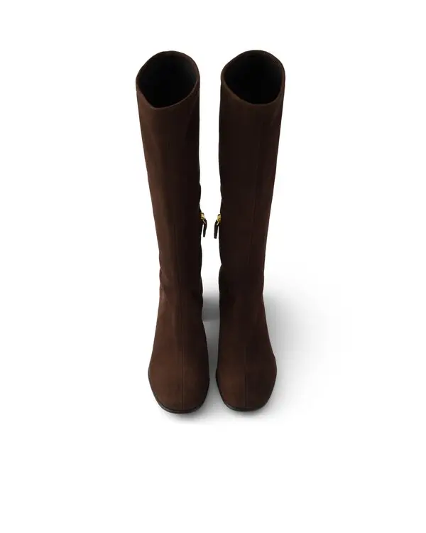 Prada Stretch Suede Boots