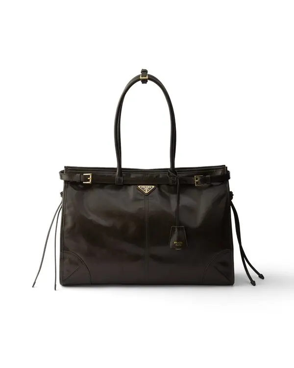Prada Bonnie Extra-large Leather Bag - Green