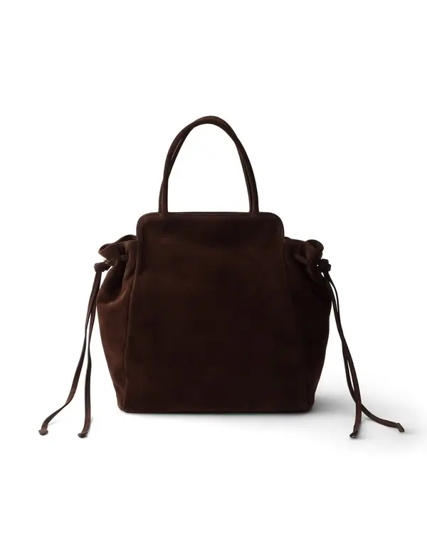 Prada Allusion Medium Suede Bag - Brown