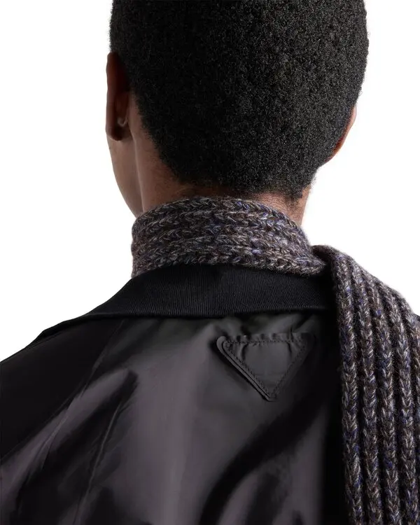 Prada Reversible Jersey Zipper Jacket With Hood