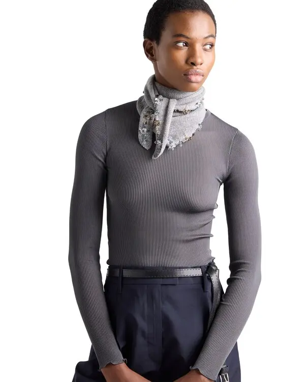 Prada Ribbed Knit Top