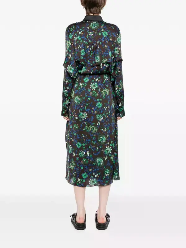 Sacai Floral-print Ruffled Dress