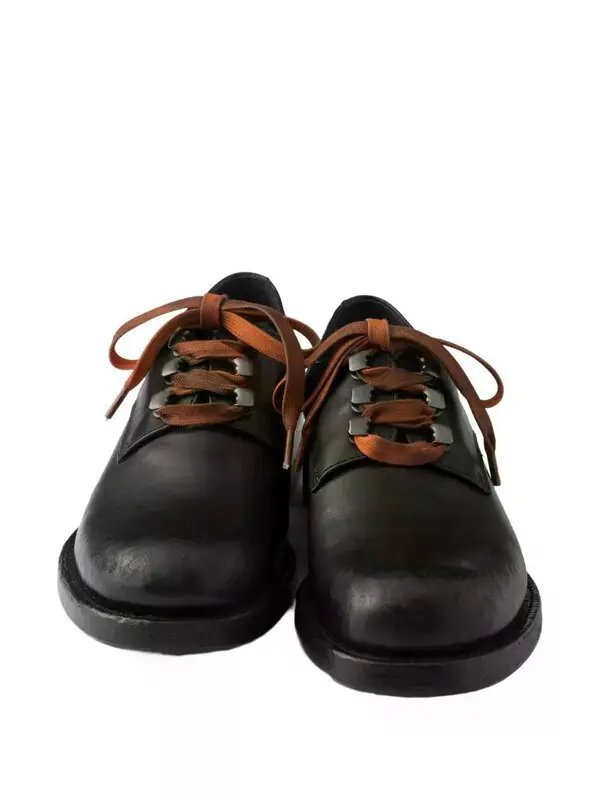 Prada Antiqued Leather Lace-up Shoes