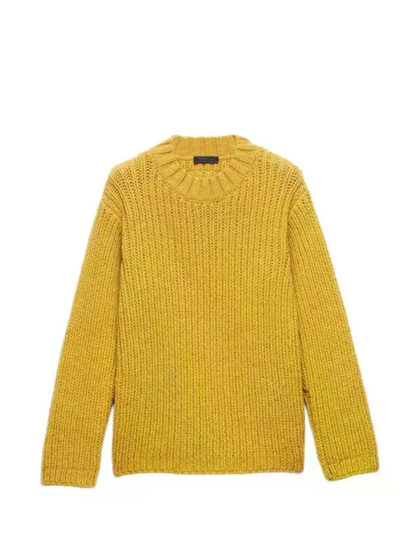 Prada Shetland Wool Crew-neck Sweater - Yellow