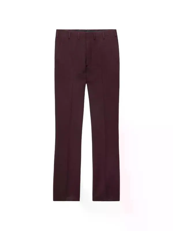 Prada Wool Tailored Trousers - Purple