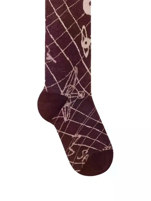 VIVIENNE WESTWOOD Orb Jacquard-knit Socks