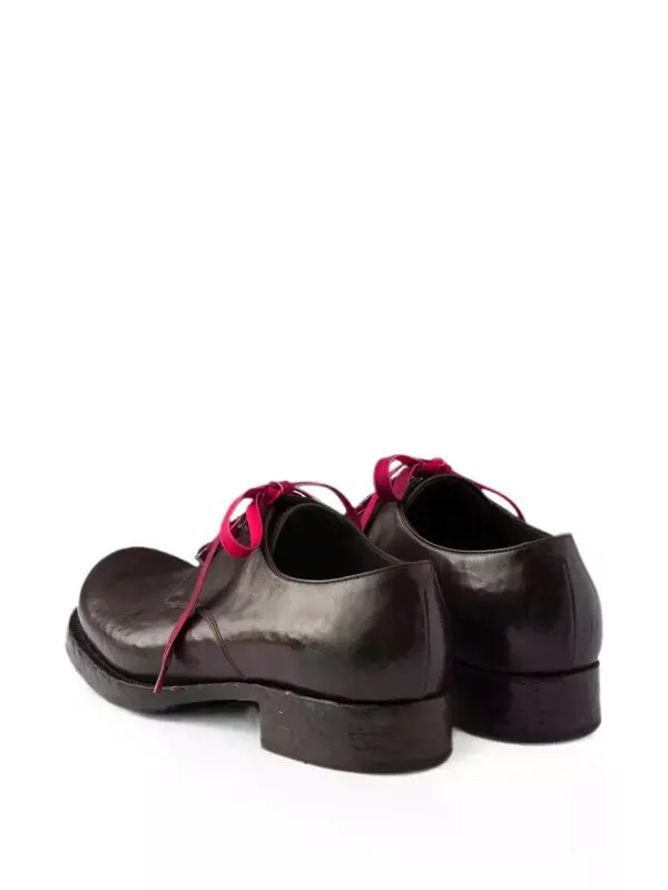 Prada Antiqued Leather Lace-up Shoes