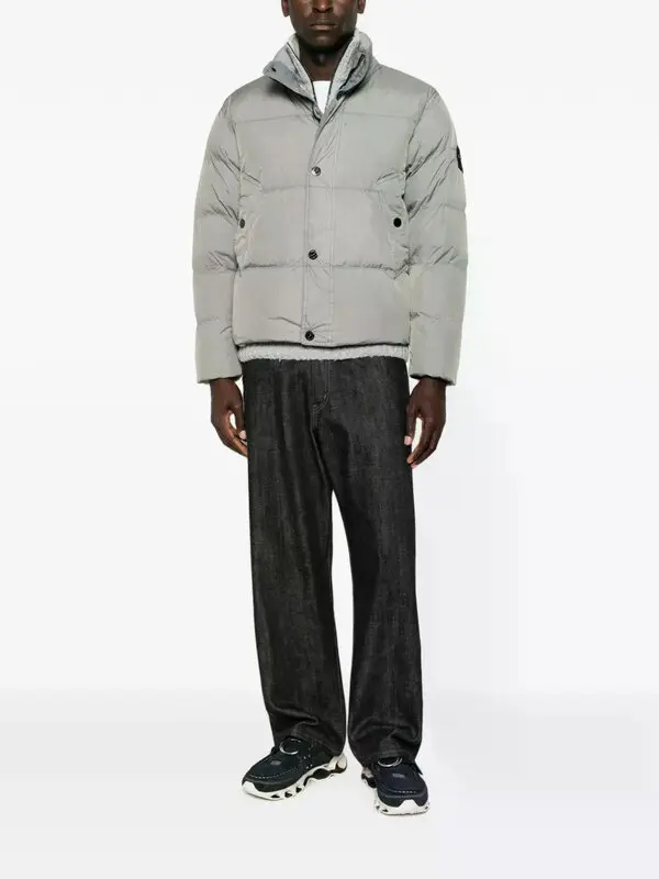 Stone Island Garment Dyed Crinkle Reps Ny Down Jacket With Wind Resistance