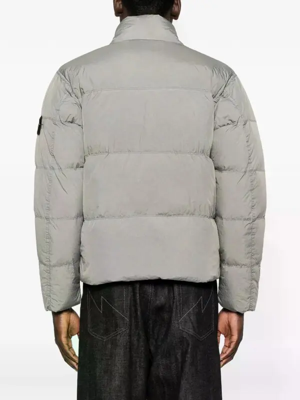 Stone Island Garment Dyed Crinkle Reps Ny Down Jacket - Grey
