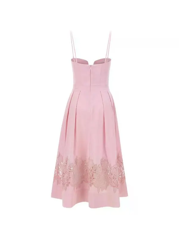 Rebecca Vallance Montreux Lace-inlay Midi Dress