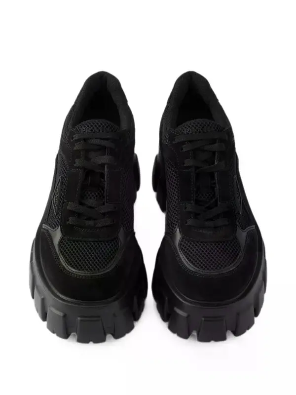 Prada Monolith Suede And Mesh Fabric Sneakers