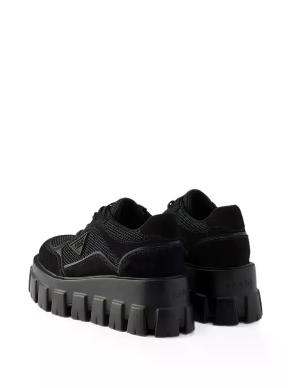 Prada Monolith Suede And Mesh Fabric Sneakers
