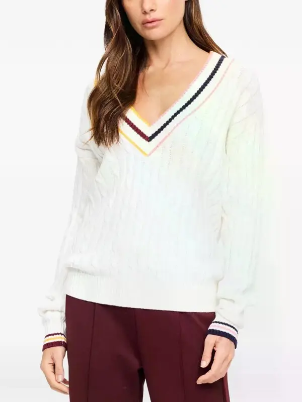 The Upside Josette Cable-knit Sweater - White