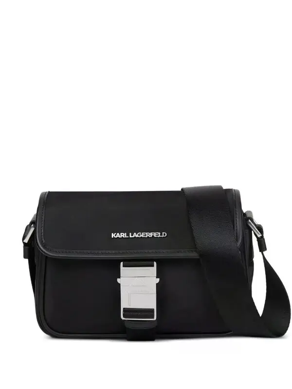 Karl Lagerfeld K/nylon Buckle Messenger Bag