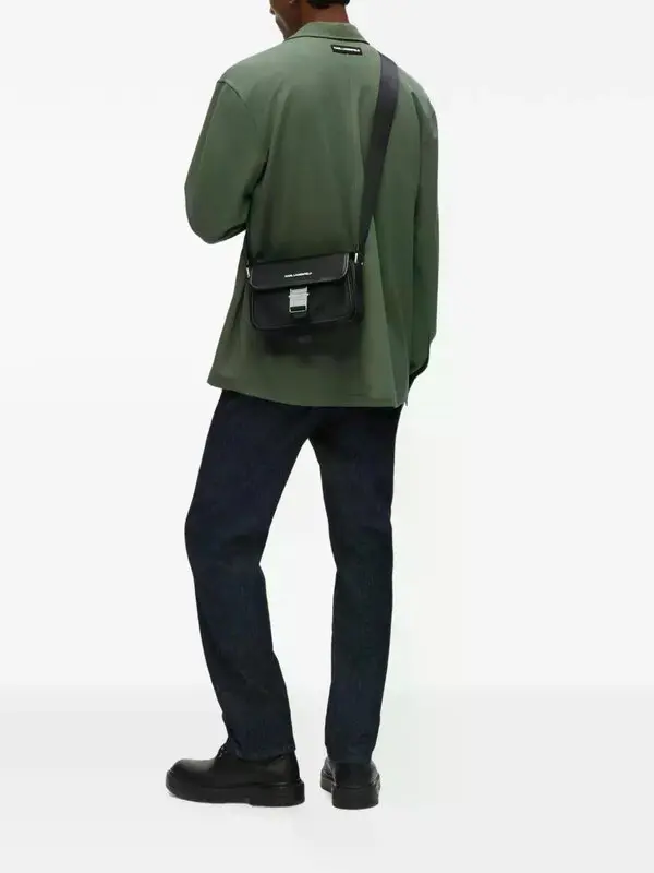 Karl Lagerfeld K/nylon Buckle Messenger Bag