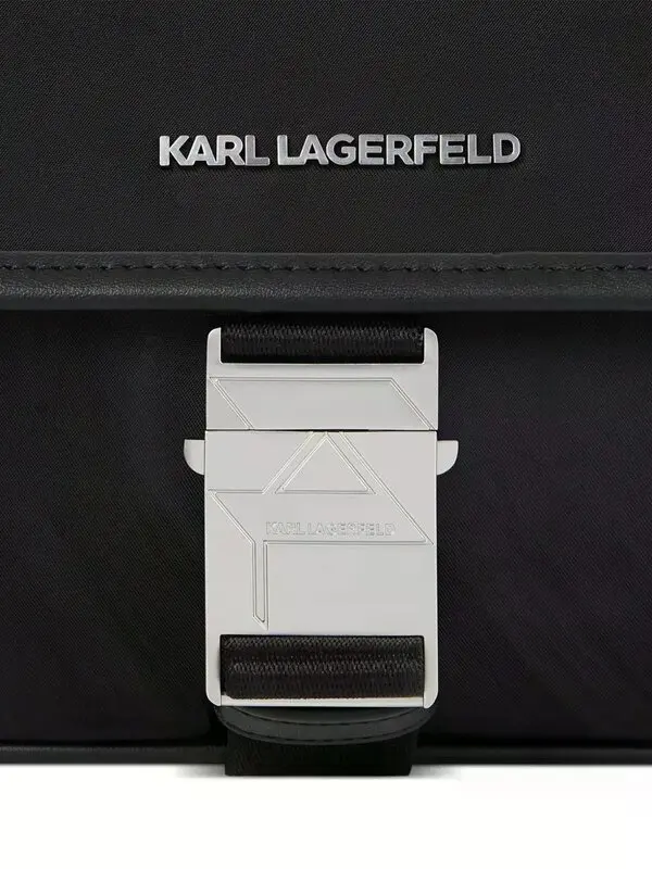 Karl Lagerfeld K/nylon Buckle Messenger Bag