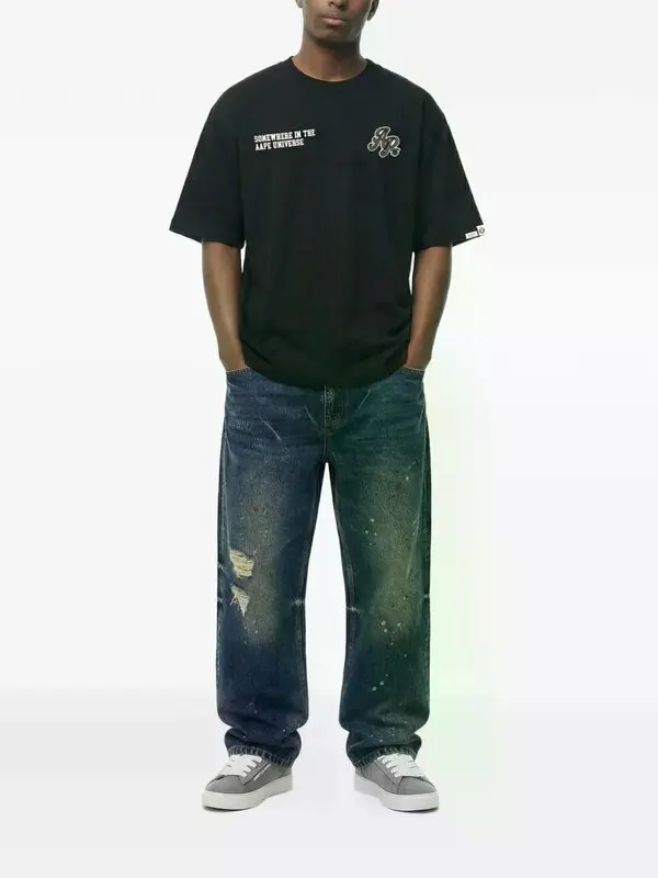 AAPE BY *A BATHING APE Logo-patch T-shirt