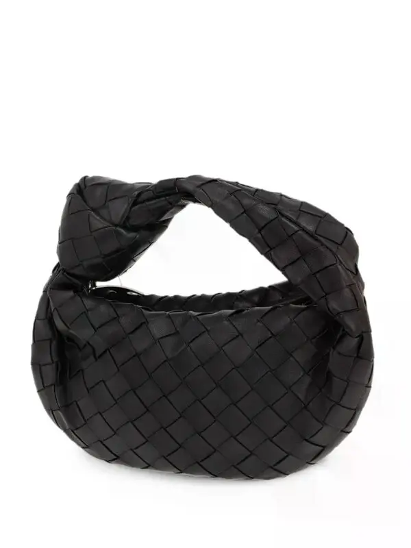 Bottega Veneta 2020s Mini Jodie Intrecciato Clutch Bag - Black