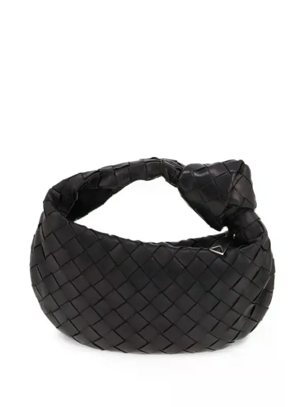 Bottega Veneta Mini Jodie Intrecciato Clutch Bag - Black
