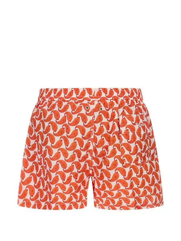 Kiton Paisley-print Swim Shorts