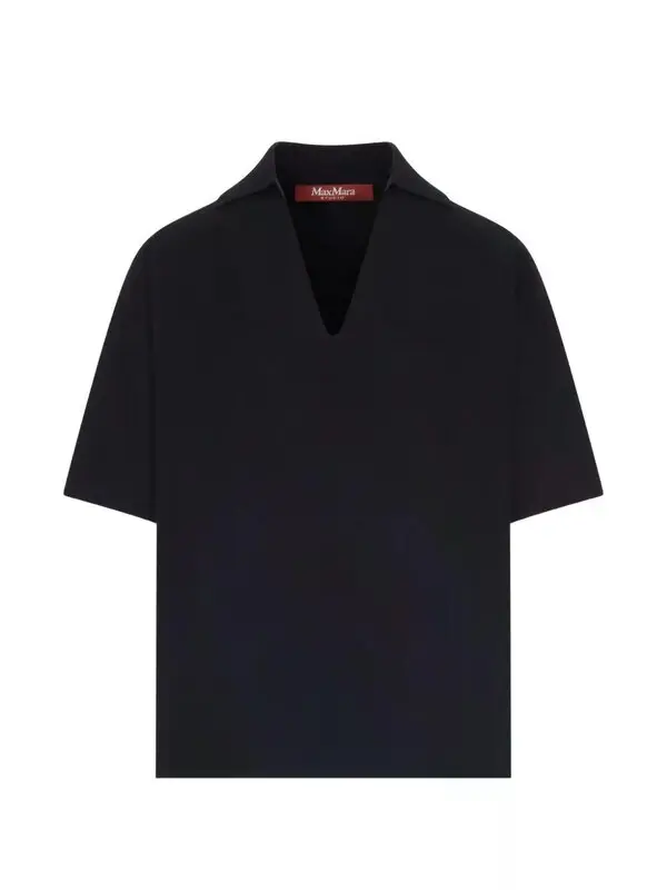 Max Mara Oncia V-neck Short-sleeve T-shirt - Black