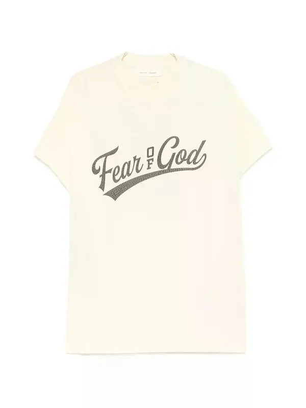 Fear Of God Cut Off 90s Logo-print Cap-sleeve T-shirt - Yellow
