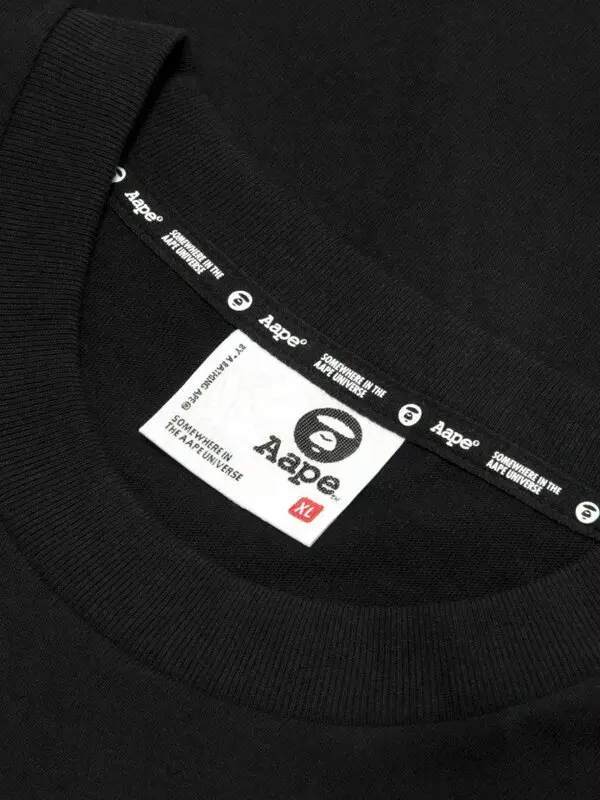AAPE BY *A BATHING APE Graphic-print Long-sleeve T-shirt - Black