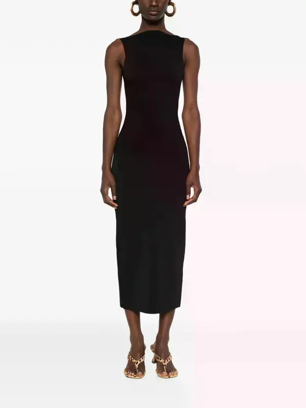 Cult Gaia Ava Open-back Ribbed-knit Midi Dress