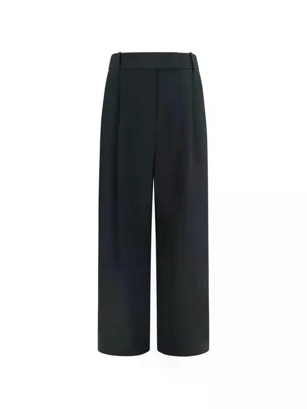 Giorgio Armani Pleated Wide-leg Silk Trousers