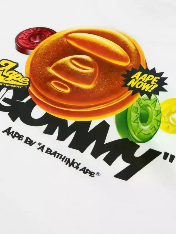 AAPE BY *A BATHING APE Moonface-print T-shirt