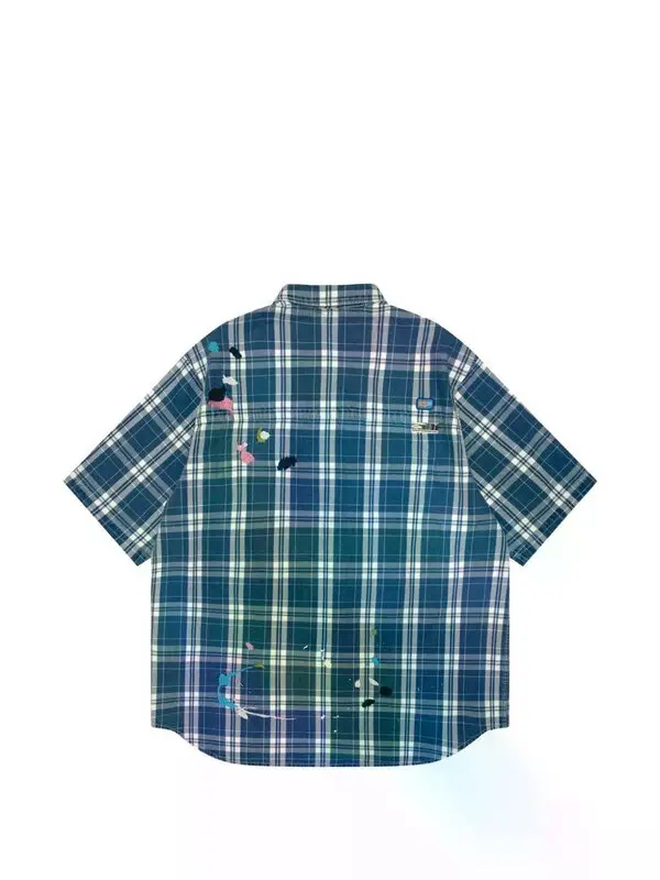 AAPE BY *A BATHING APE Moonface-patch Check-print Shirt