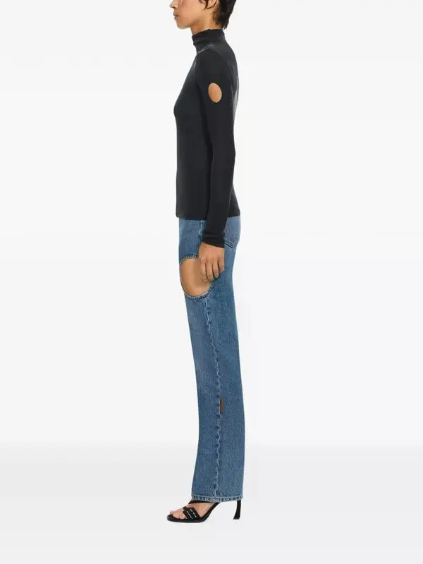Off-White Cupro Rib Meteor Long Sleeve Top