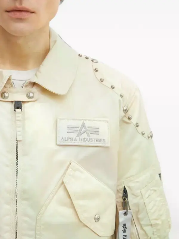 Alpha Industries X Thug Club Stud-embellished Patch Jacket