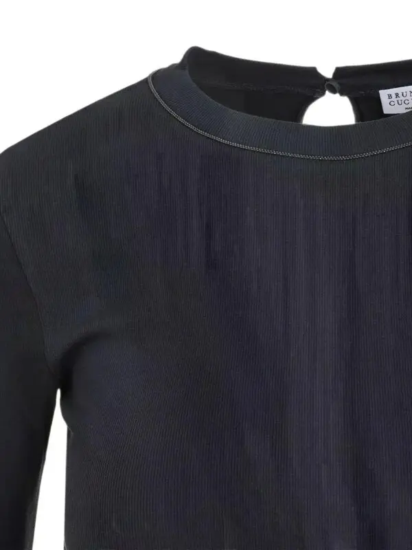 Brunello Cucinelli Monili Trim Short Sleeve T-shirt