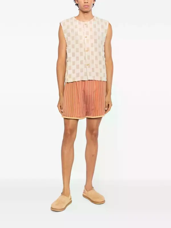 YOUNG N SANG Check-pattern Button-up Vest