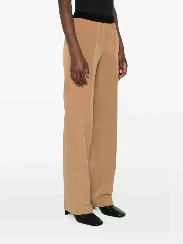 ERMANNO FIRENZE Logo-waistband Straight-leg Trousers
