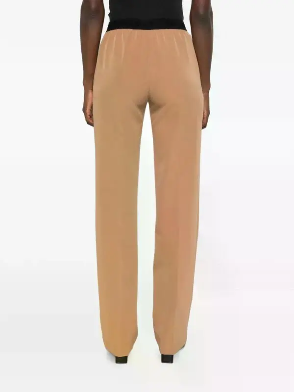 ERMANNO FIRENZE Logo-waistband Straight-leg Trousers
