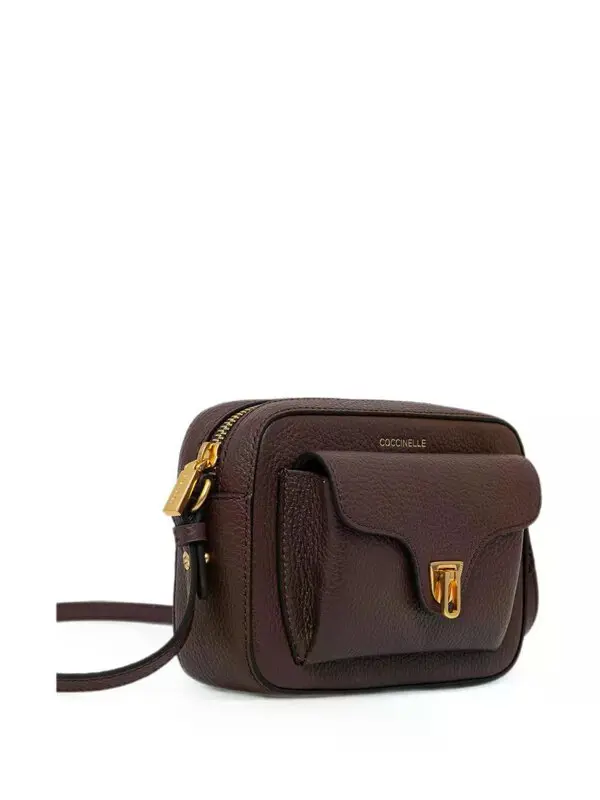COCCINELLE Pebbled Leather Crossbody Bag With Plectrum Clasp