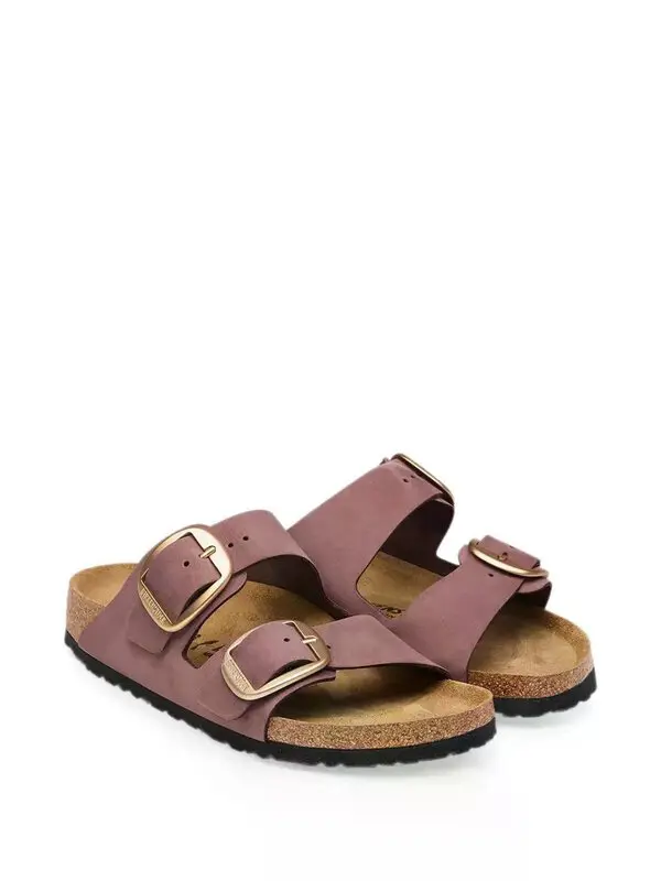 BIRKENSTOCK Arizona Big Buckle Nubuck Leather Sandals - Purple