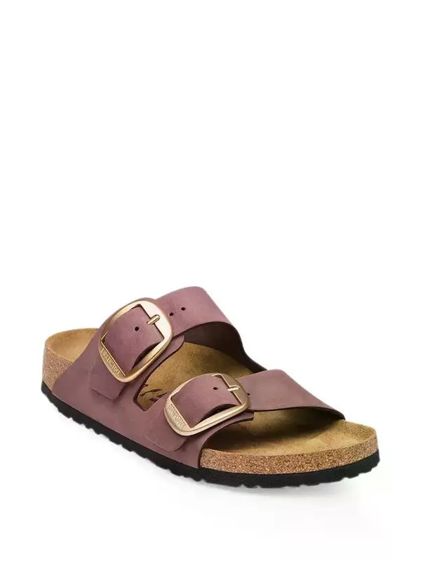 BIRKENSTOCK Arizona Big Buckle Nubuck Leather Sandals - Purple