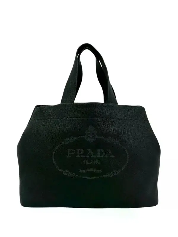 Prada Vitello Daino Logo Handbag