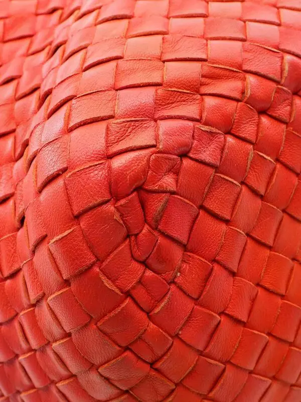 Bottega Veneta Woven Leather Tote Bag - Red