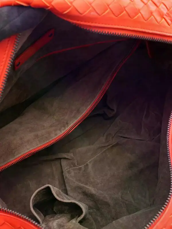 Bottega Veneta Woven Leather Tote Bag - Red