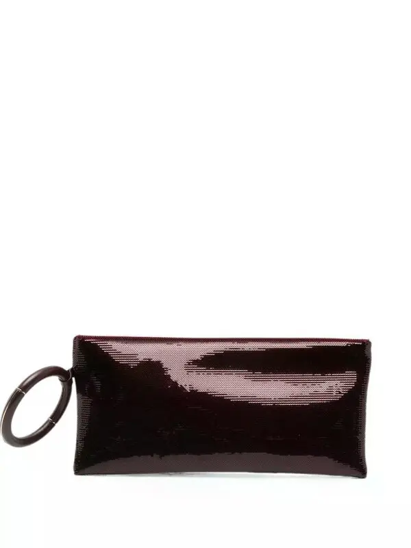 TOM FORD Sequin-embellished Leather-trim Clutch Bag