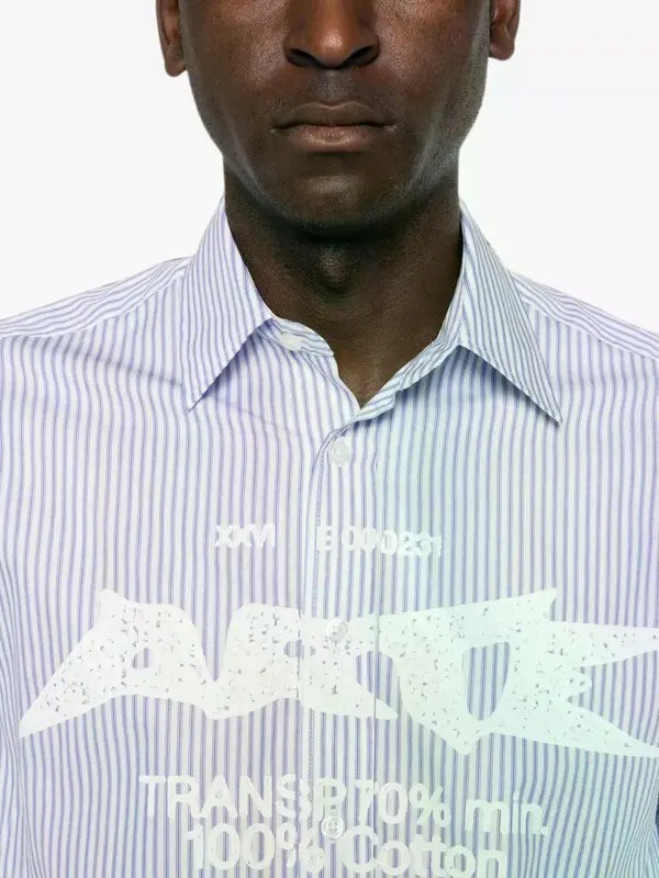 ARTE ANTWERP Logo-print Striped Shirt